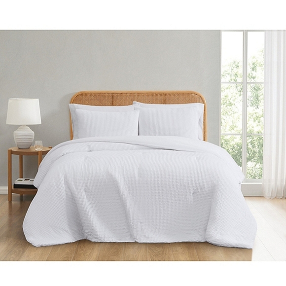 Bedding | 3 Pc Textured Set Elegant White Bedding Set | Poshmark